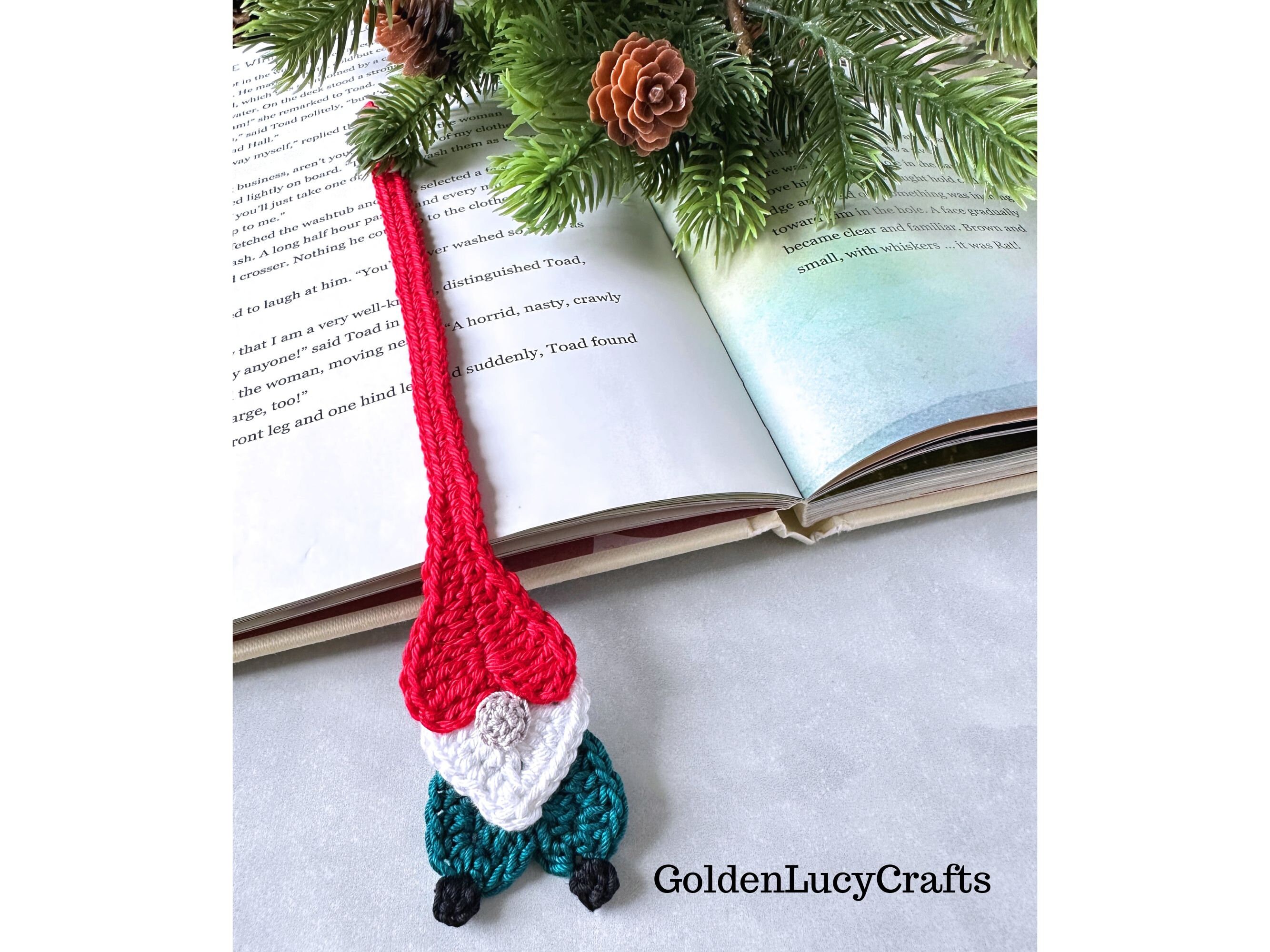 CROCHET PATTERN Gnome Bookmark | Gift Idea | Christmas - Etsy