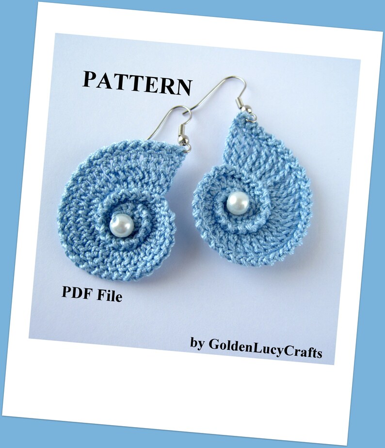 Crochet Earrings PATTERN Bundle Pack, Coral Earrings, Seashell Earrings ...