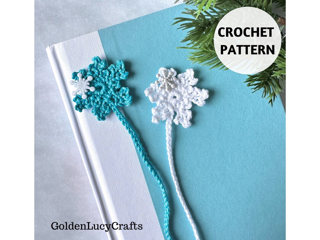 CROCHET PATTERN Snowflake Bookmark - Etsy