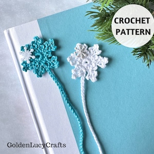 CROCHET PATTERN Snowflake Bookmark - Etsy