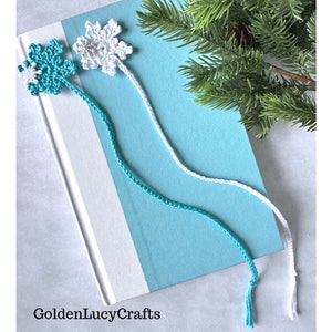 CROCHET PATTERN Snowflake Bookmark - Etsy