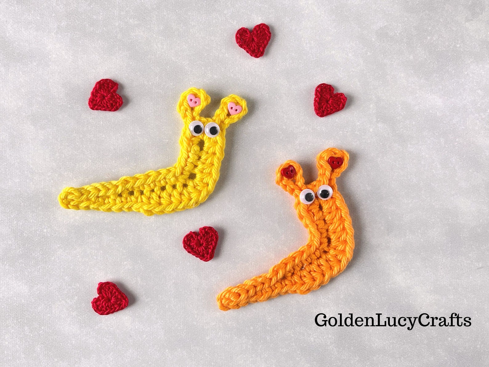 CROCHET PATTERN Slug Applique Slugs and Kisses Motif - Etsy