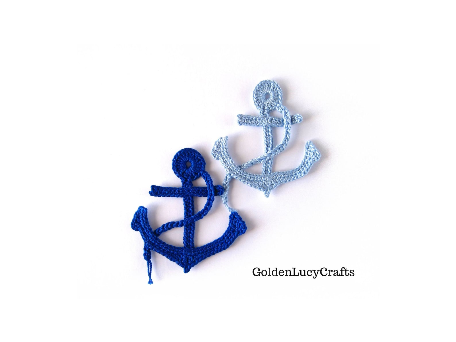 CROCHET PATTERN Anchor Applique Sea Motif Ocean - Etsy