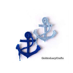 CROCHET PATTERN Anchor Applique Sea Motif Ocean - Etsy