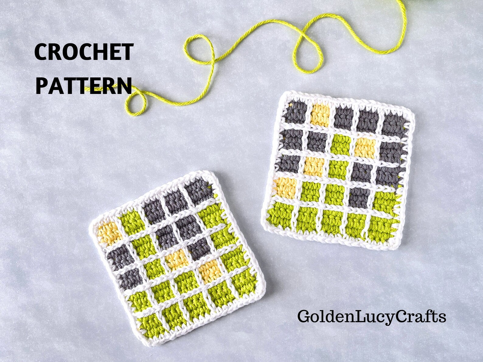 CROCHET PATTERN Wordle Coaster Home Table Decor - Etsy