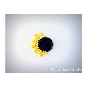 Crochet Solar Eclipse Applique Pattern (total, Partial) (PDF Download ...