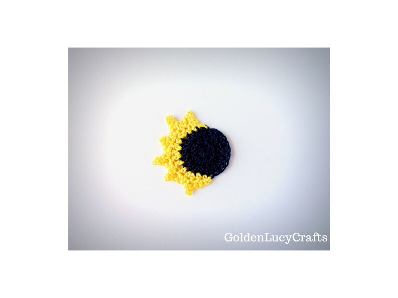 Crochet Solar Eclipse Applique Pattern (total, Partial) (PDF Download ...