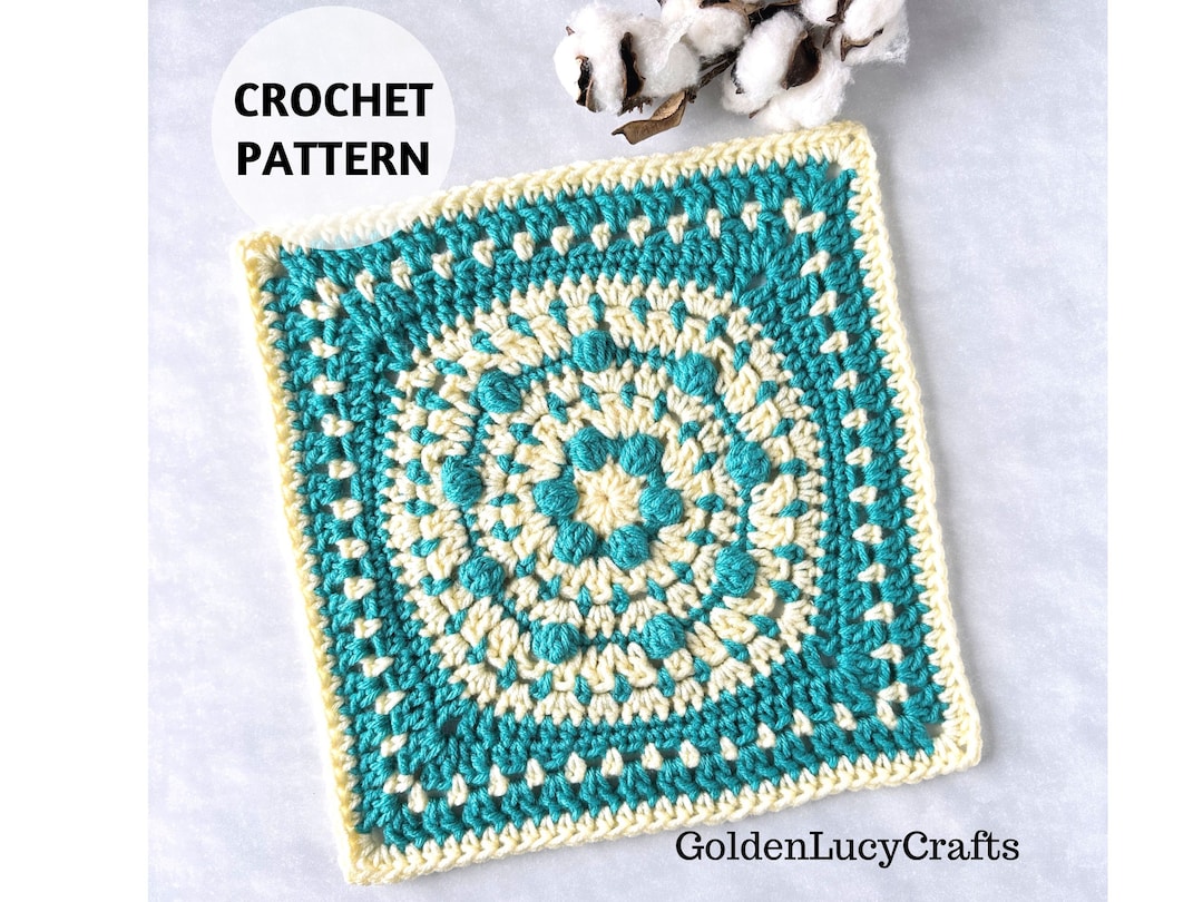 CROCHET PATTERN 12" Square Block - Etsy