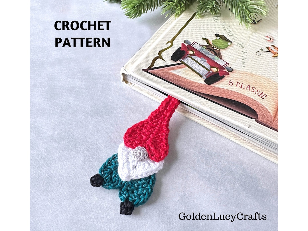 CROCHET PATTERN Gnome Bookmark | Gift Idea | Christmas - Etsy