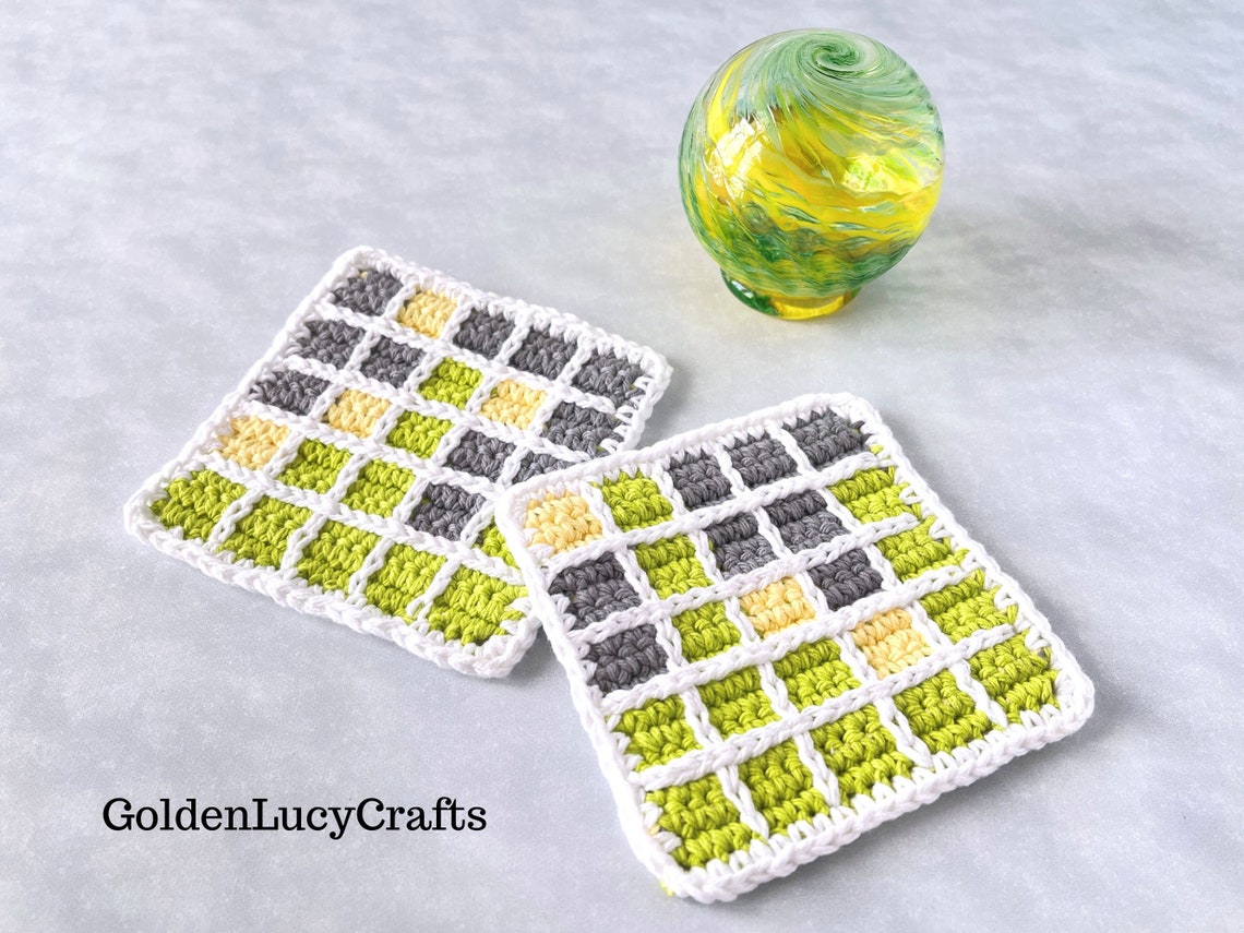 CROCHET PATTERN Wordle Coaster Home Table Decor - Etsy