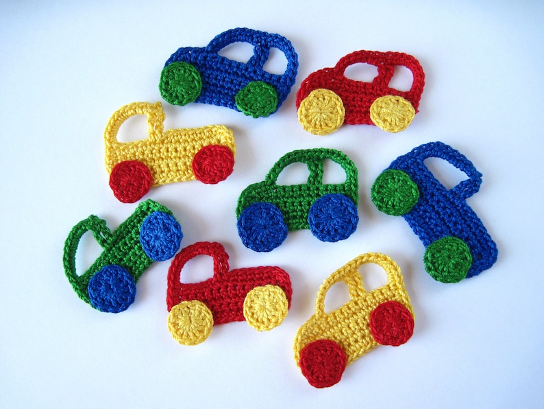 Crochet Pattern Car and Truck Applique, Transportation, Boy ...