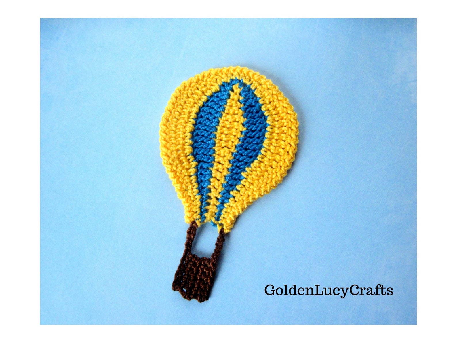 CROCHET PATTERN Hot Air Balloon Applique, Crochet Motif, Embellishment ...