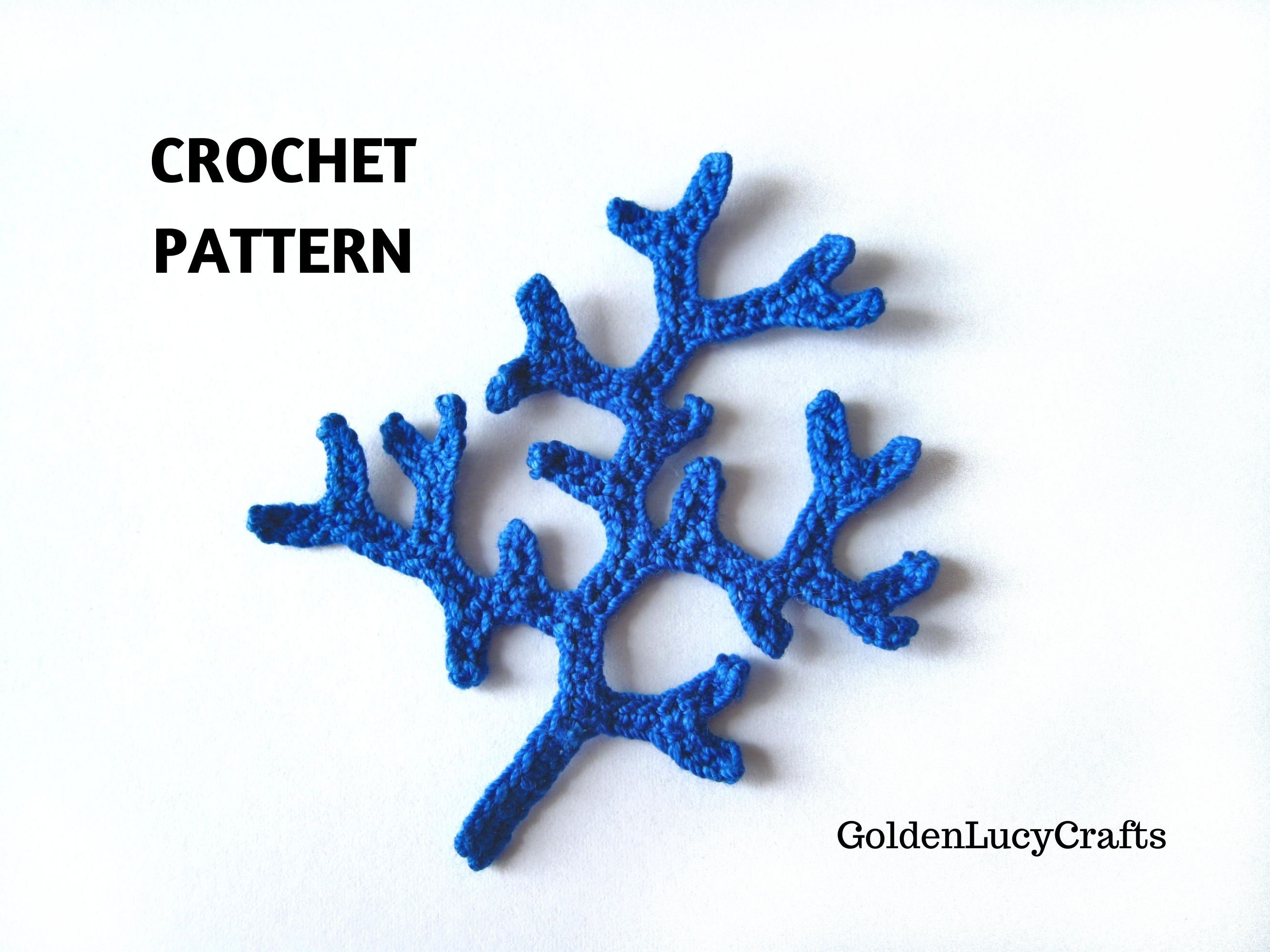 CROCHET PATTERN Coral Branch Applique - Etsy France