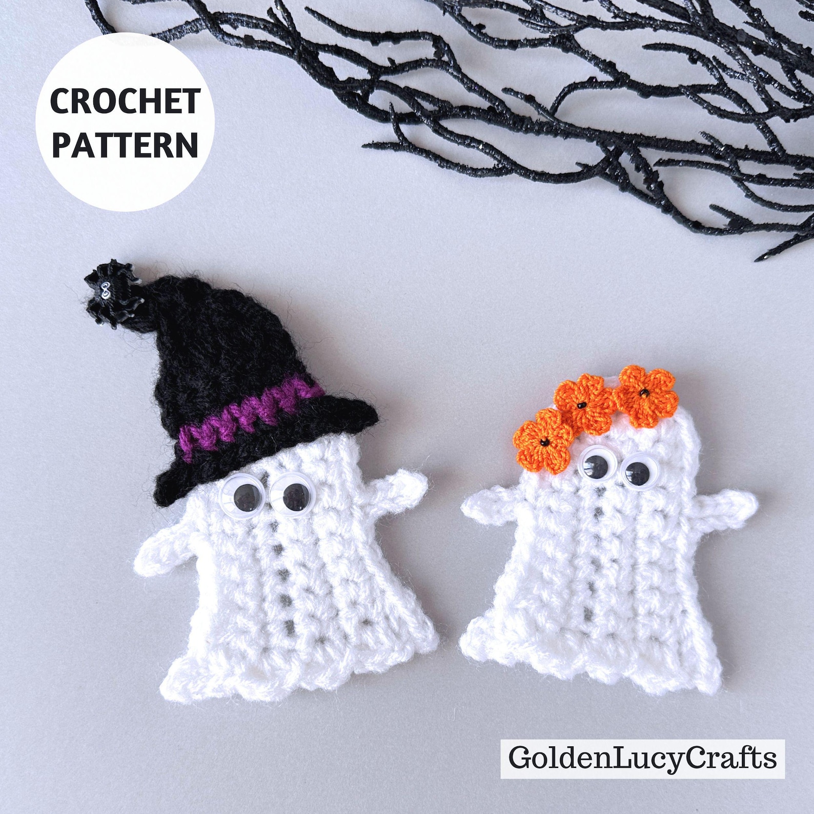 CROCHET PATTERN Ghost Applique - Etsy