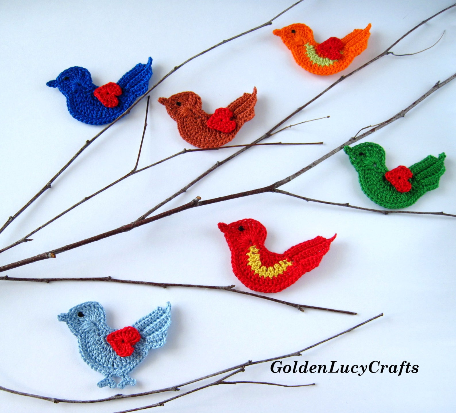 CROCHET PATTERN Bird Applique - Etsy