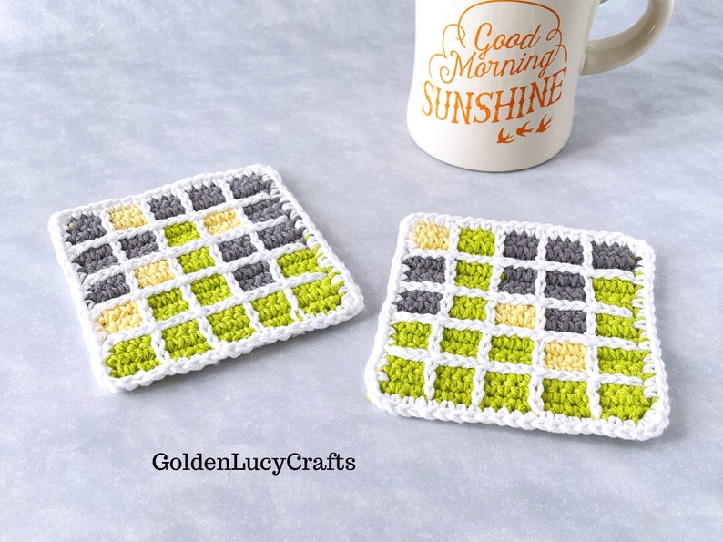 CROCHET PATTERN Wordle Coaster Home Table Decor - Etsy