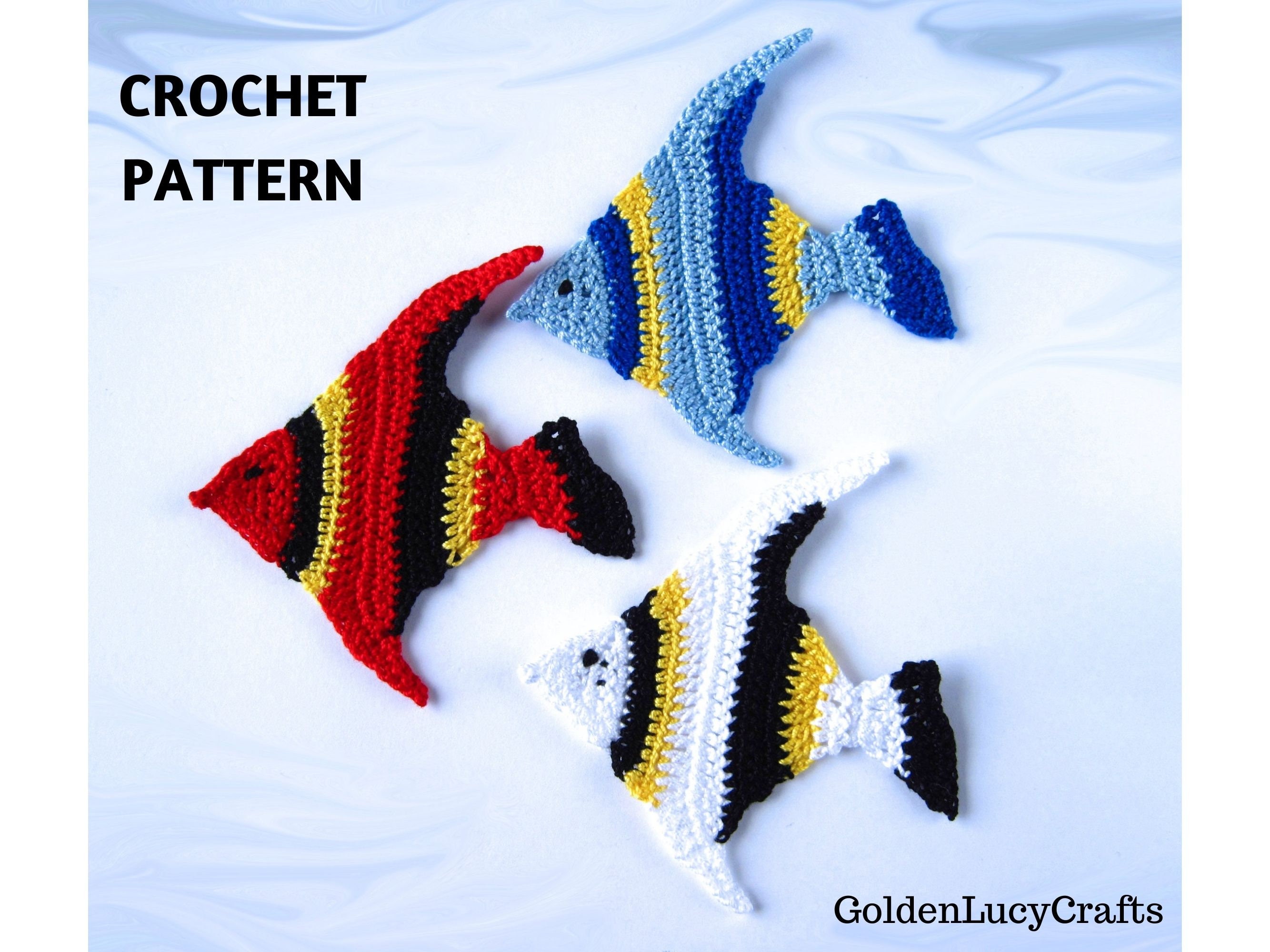 Crochet PATTERN Tropical Fish Moorish Idol Angelfish - Etsy
