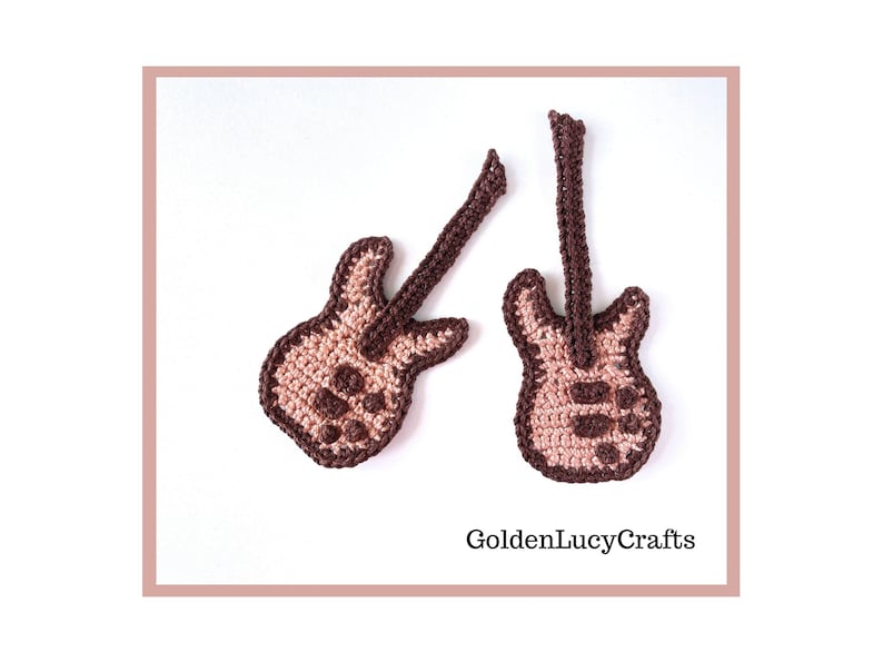 CROCHET PATTERN Electric Guitar Applique Motif - Etsy