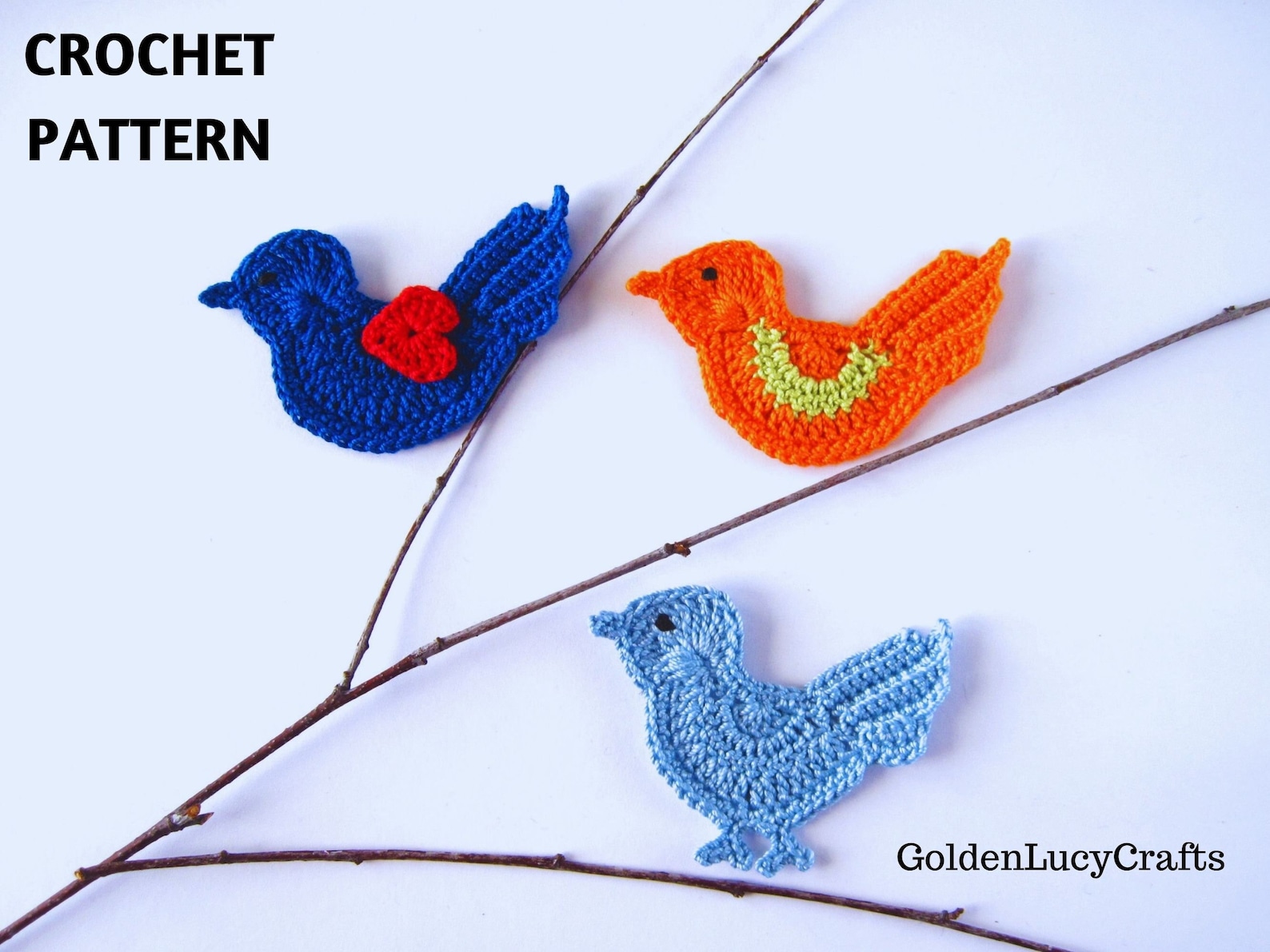 CROCHET PATTERN Bird Applique | Etsy