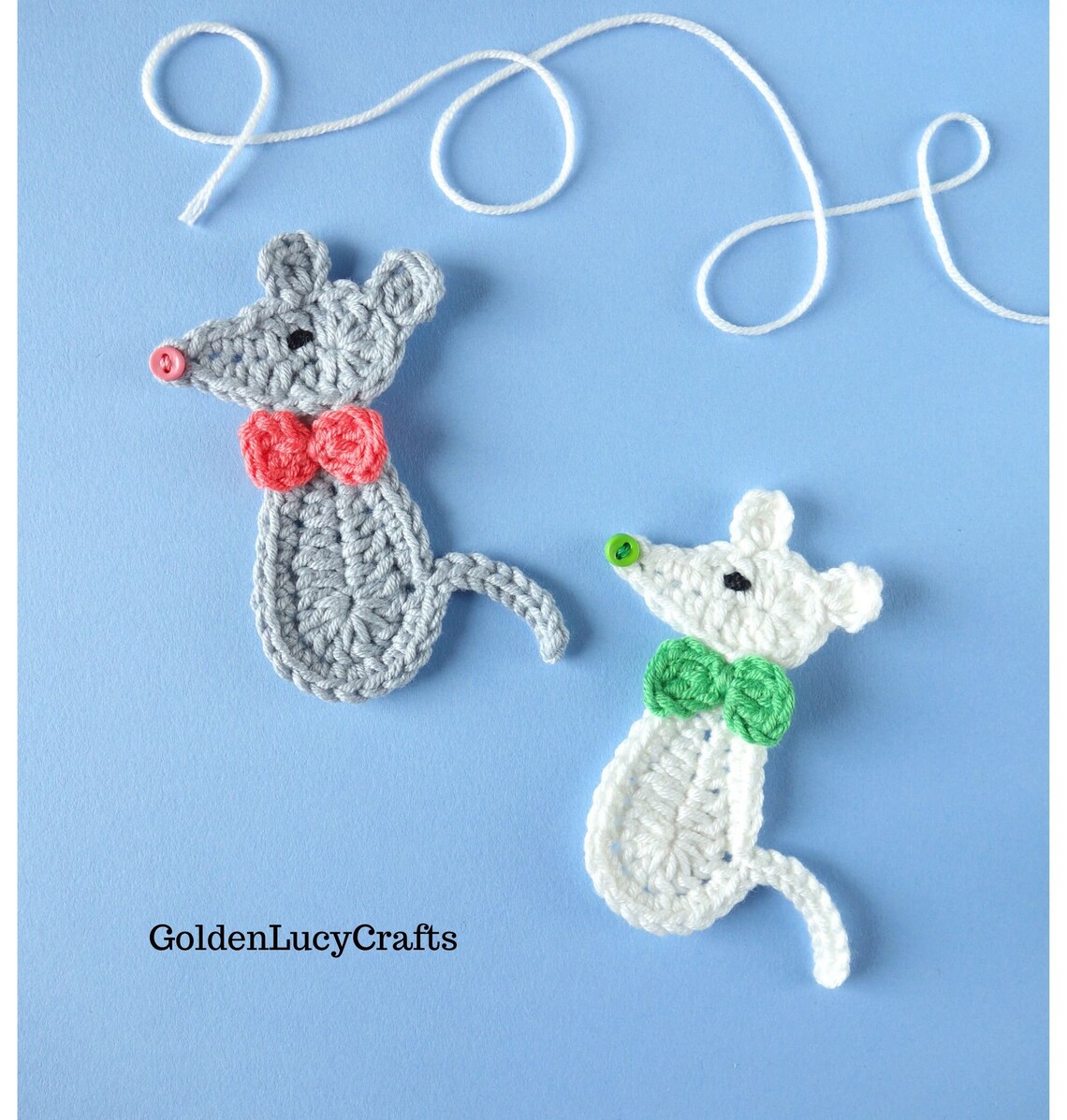 CROCHET PATTERN Mouse Applique Crochet Motif Embellishment - Etsy