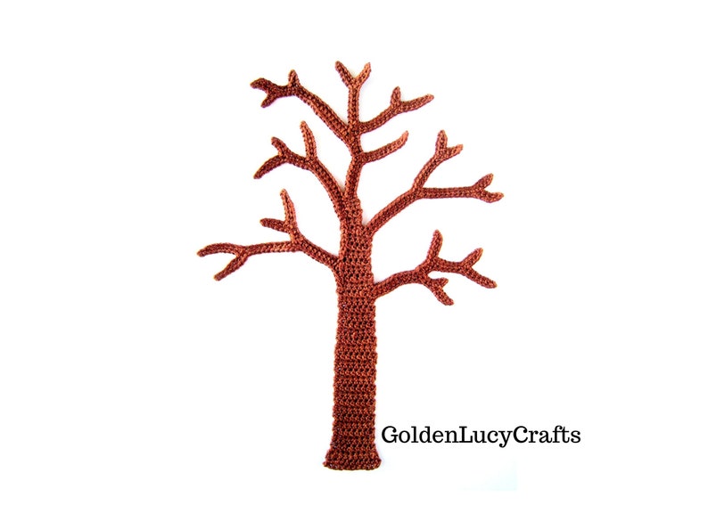 CROCHET PATTERN Oak Tree Applique, Wall Art, Fall, Autumn - Etsy