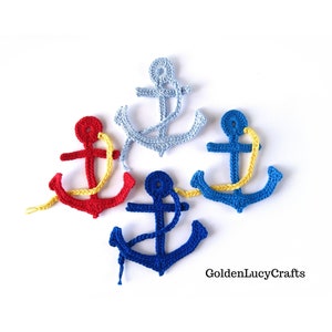 CROCHET PATTERN Anchor Applique Sea Motif Ocean - Etsy