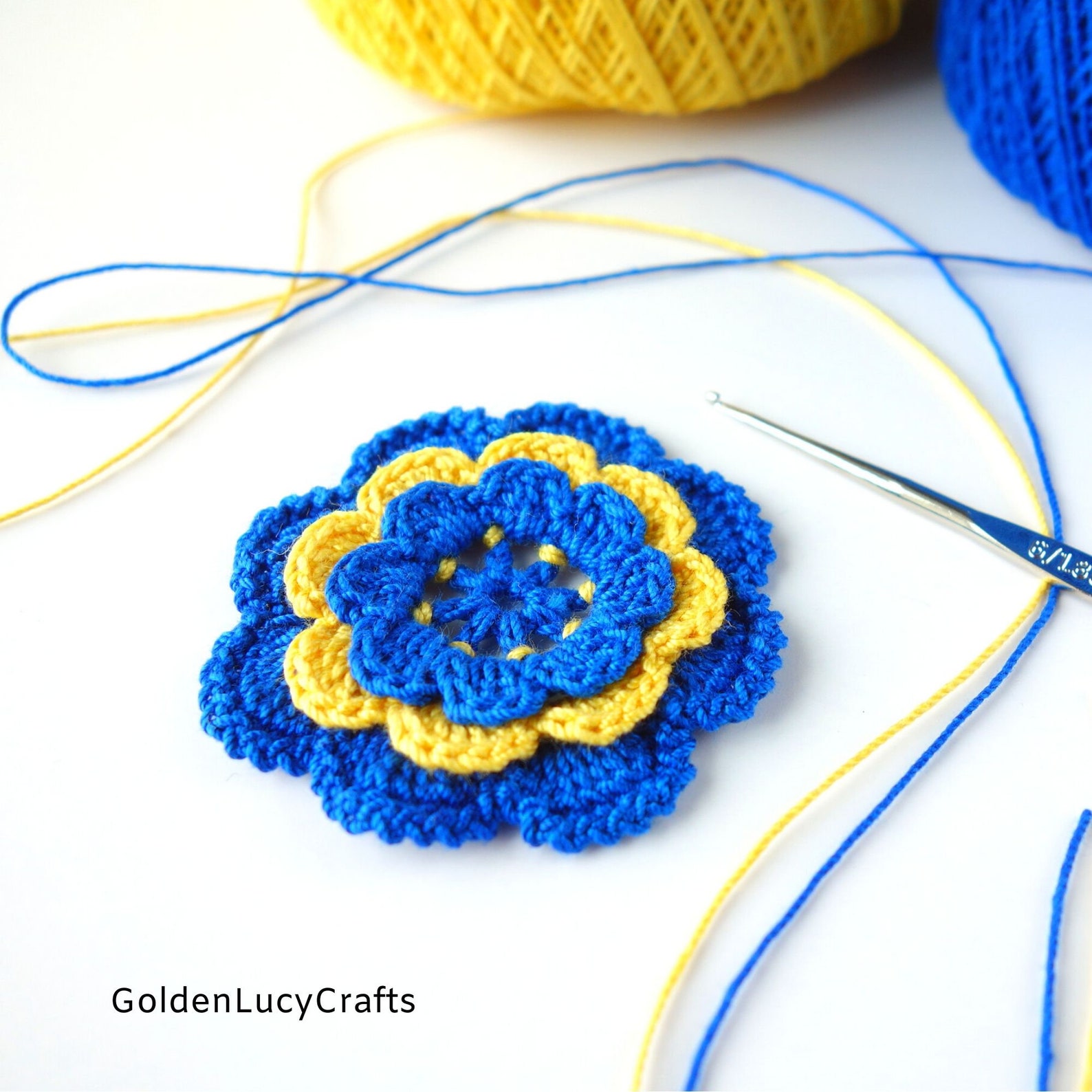 CROCHET PATTERN Irish Rose Flower Motif Applique - Etsy