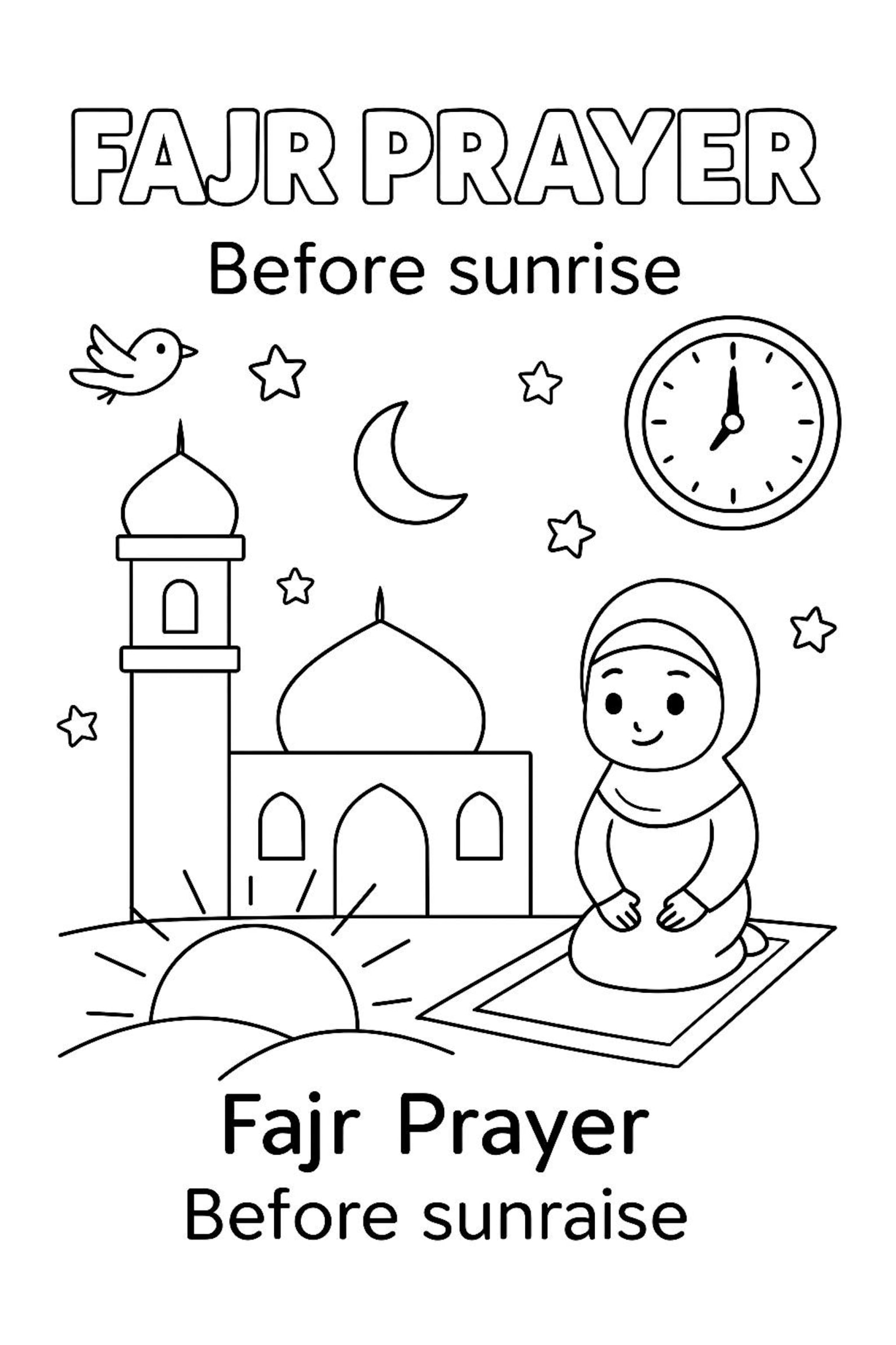 My First Salah (prayer) Coloring Book - Etsy