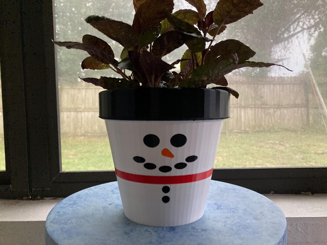 Snowman Plant Pot - 5 Inches Tall - Etsy