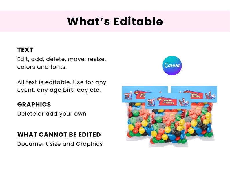 Spidey & Friends Treat Bag Topper Editable Superhero Party Favor ...