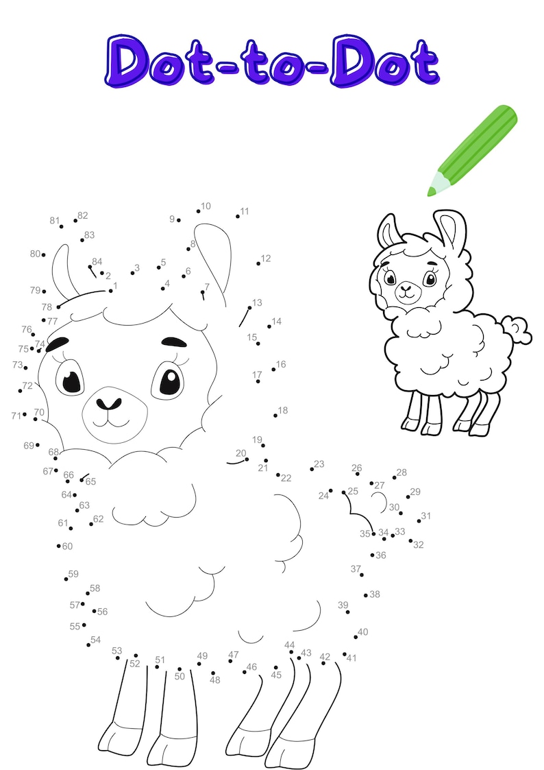 Dot to Dot Animals, Dot to Dot 100, Connect the Dots Kids, Animal ...