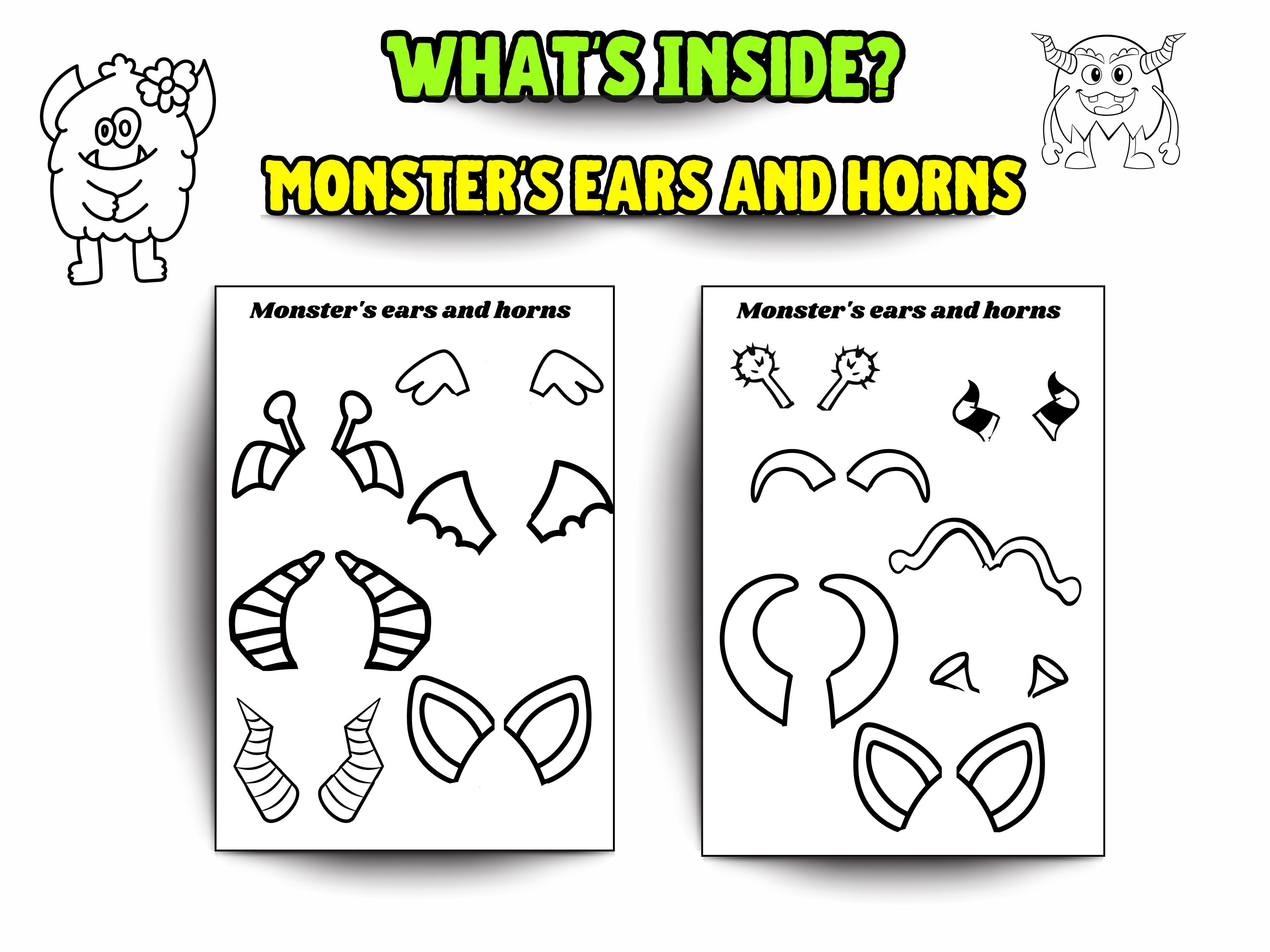 Monster Craft Activity, Build Mix Match Monsters, Cut Paste Fun ...