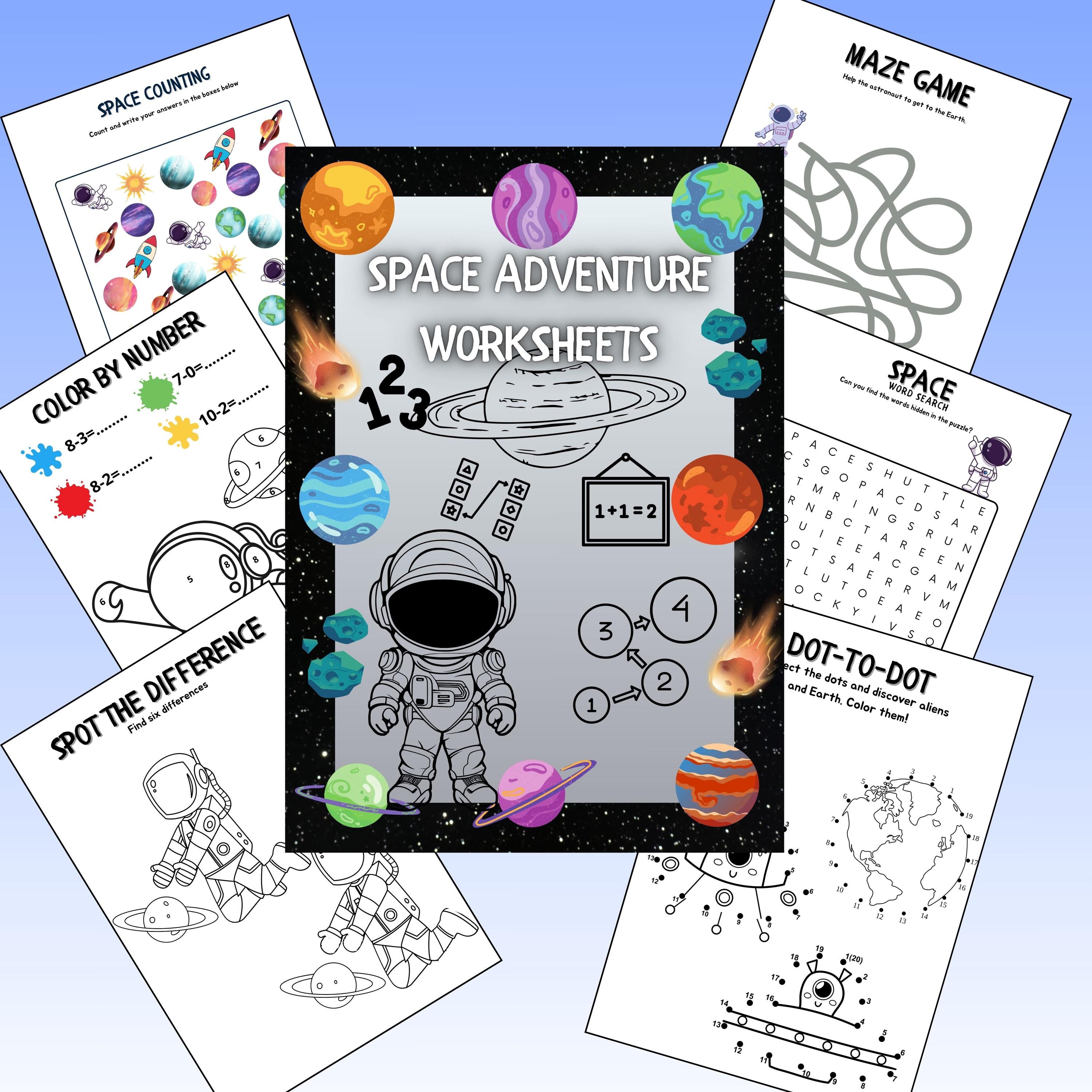 Space Adventure Activity Book for Kids: 20 Pages (printable PDF) - Etsy