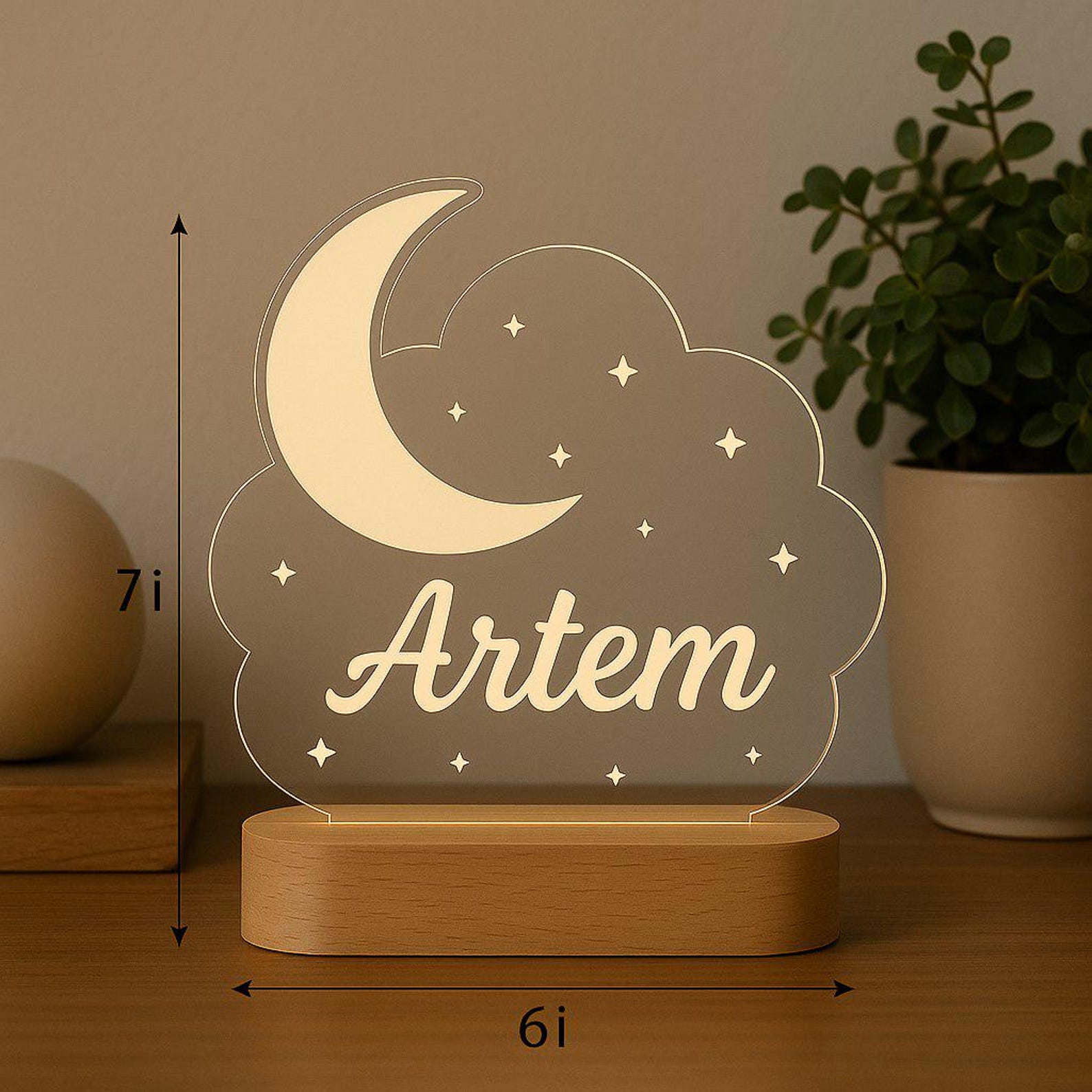 Personalized Project Engineer LED Lamp — Custom Acrylic Light With Name ...