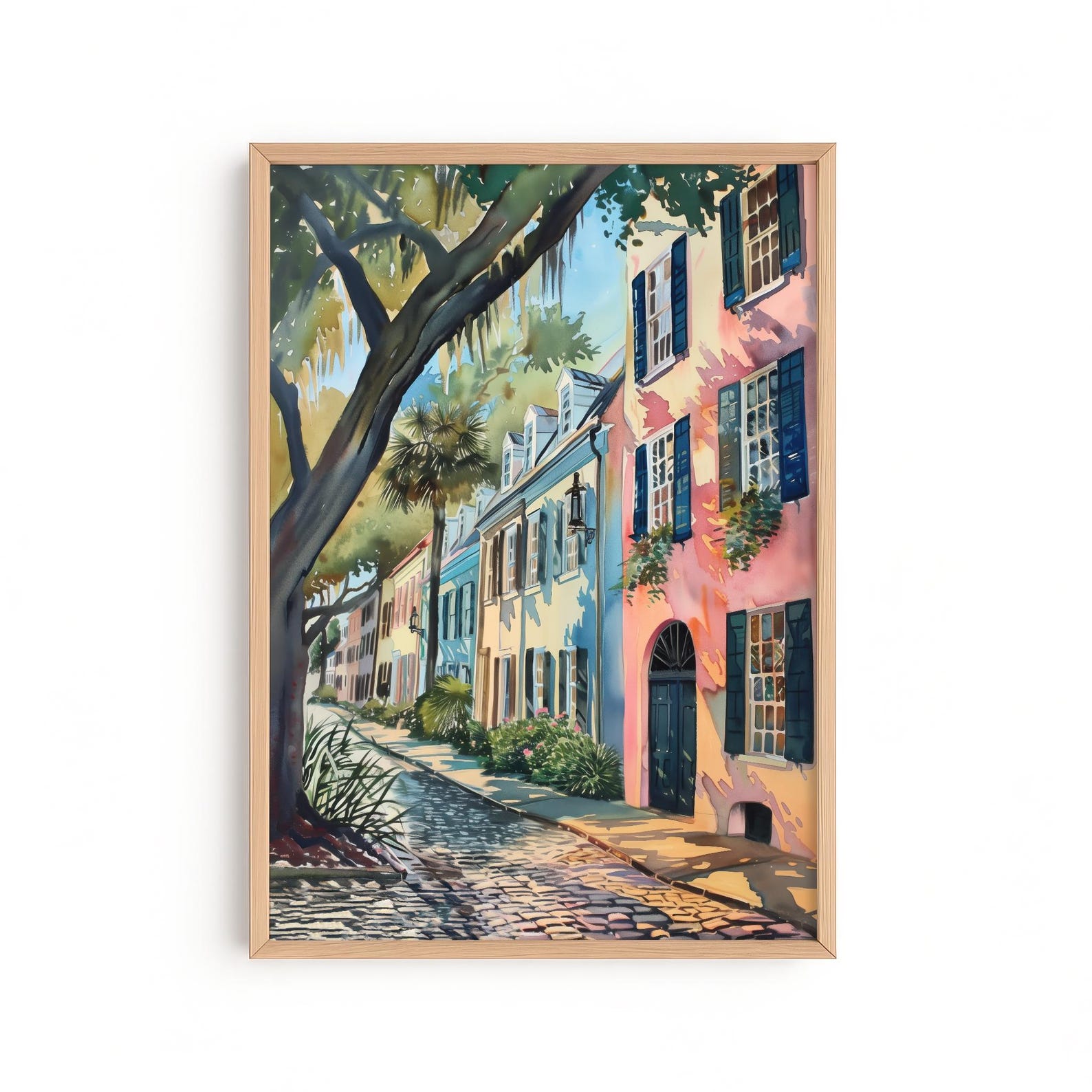 Rainbow Row Charleston SC Art Print | Colorful Charleston Houses ...