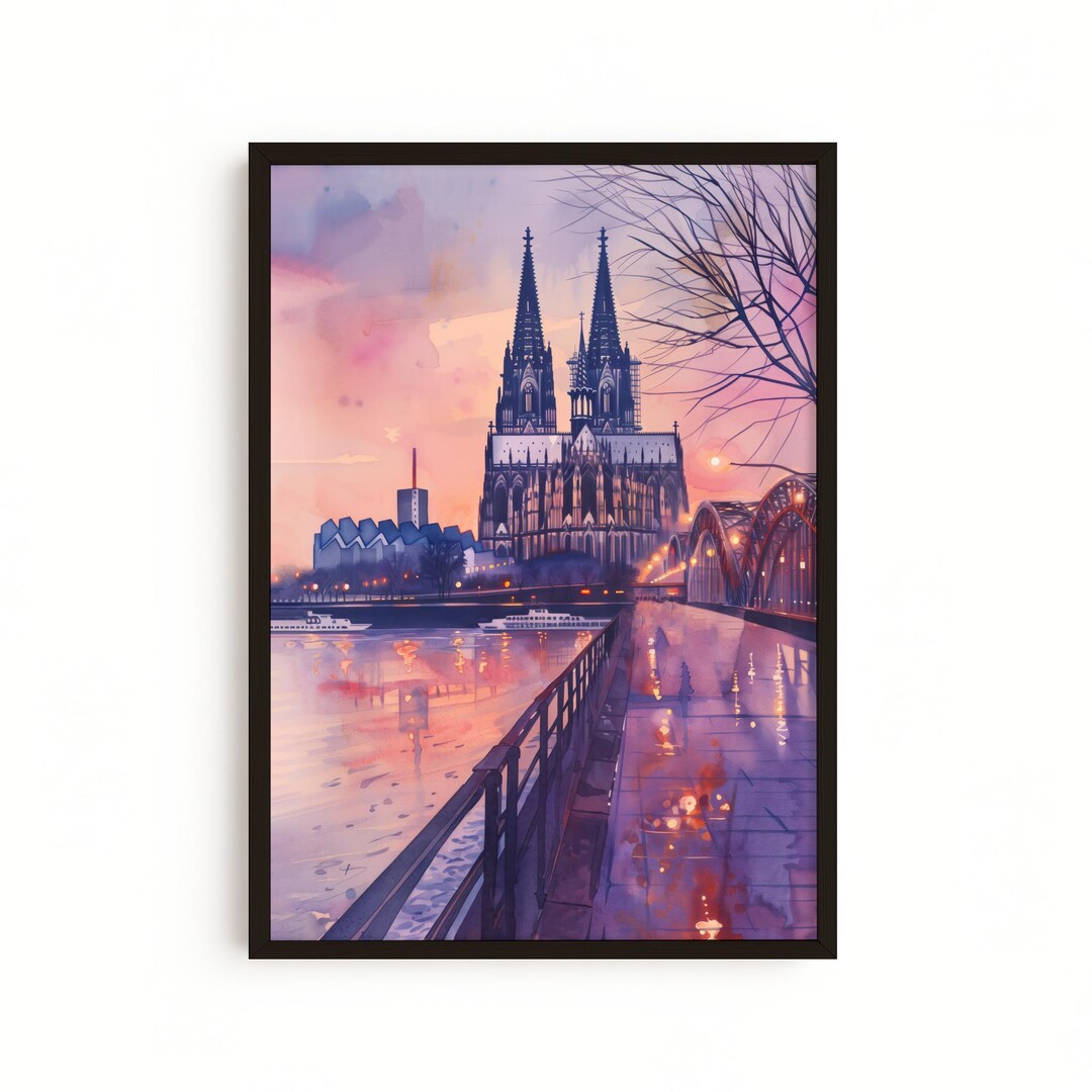 Cologne Cathedral Print | Kölner Dom Wall Art | Cologne Skyline ...