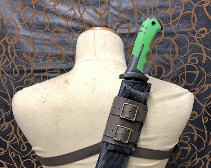Leather Back Harness / Holder Specifically Design for Machete. Made of ...