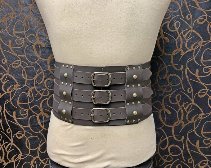 Gladiator/barbarian/viking Heavy Triple Belt With Removable - Etsy