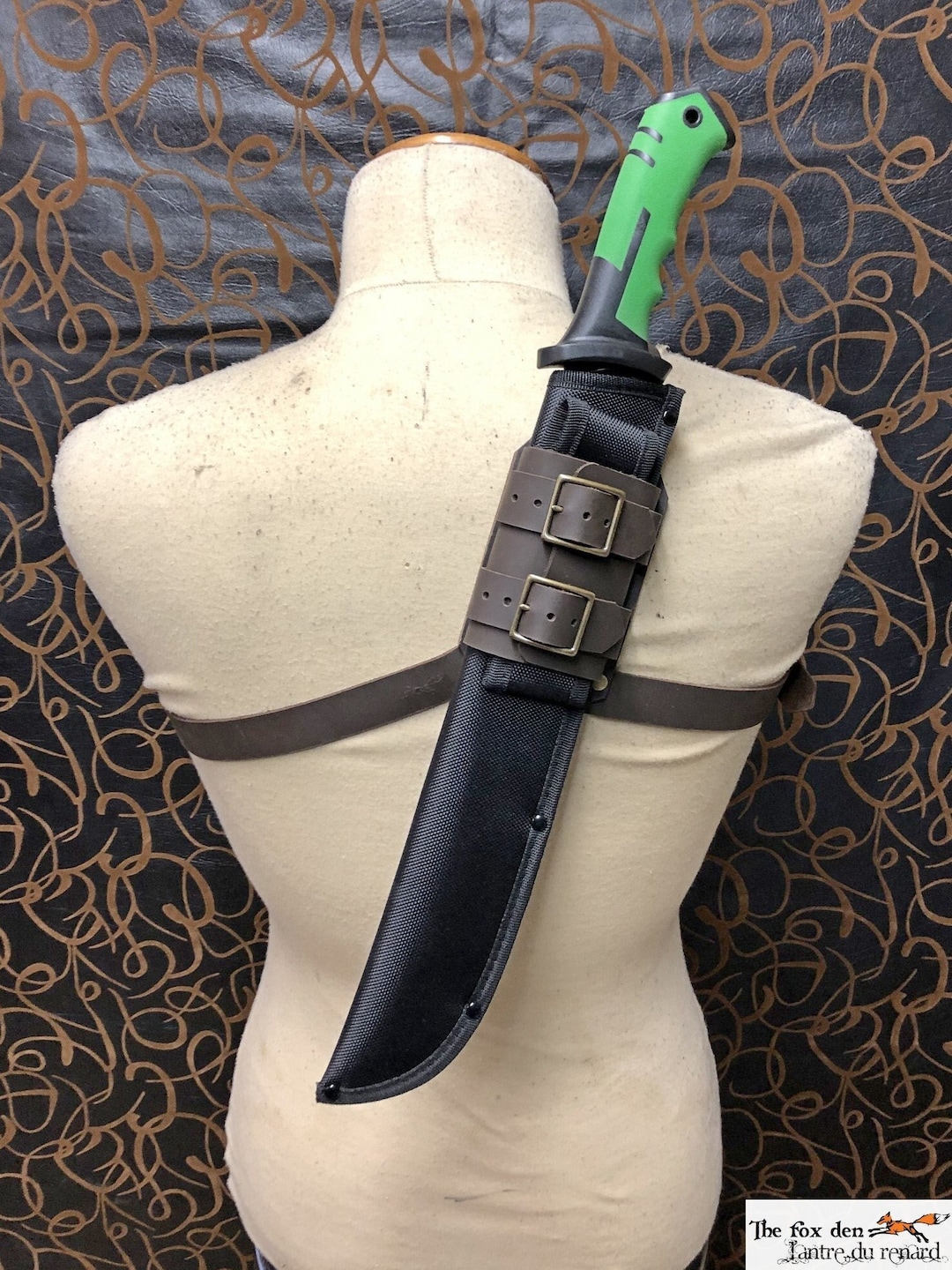 Leather Back Harness / Holder Specifically Design for Machete. Made of ...