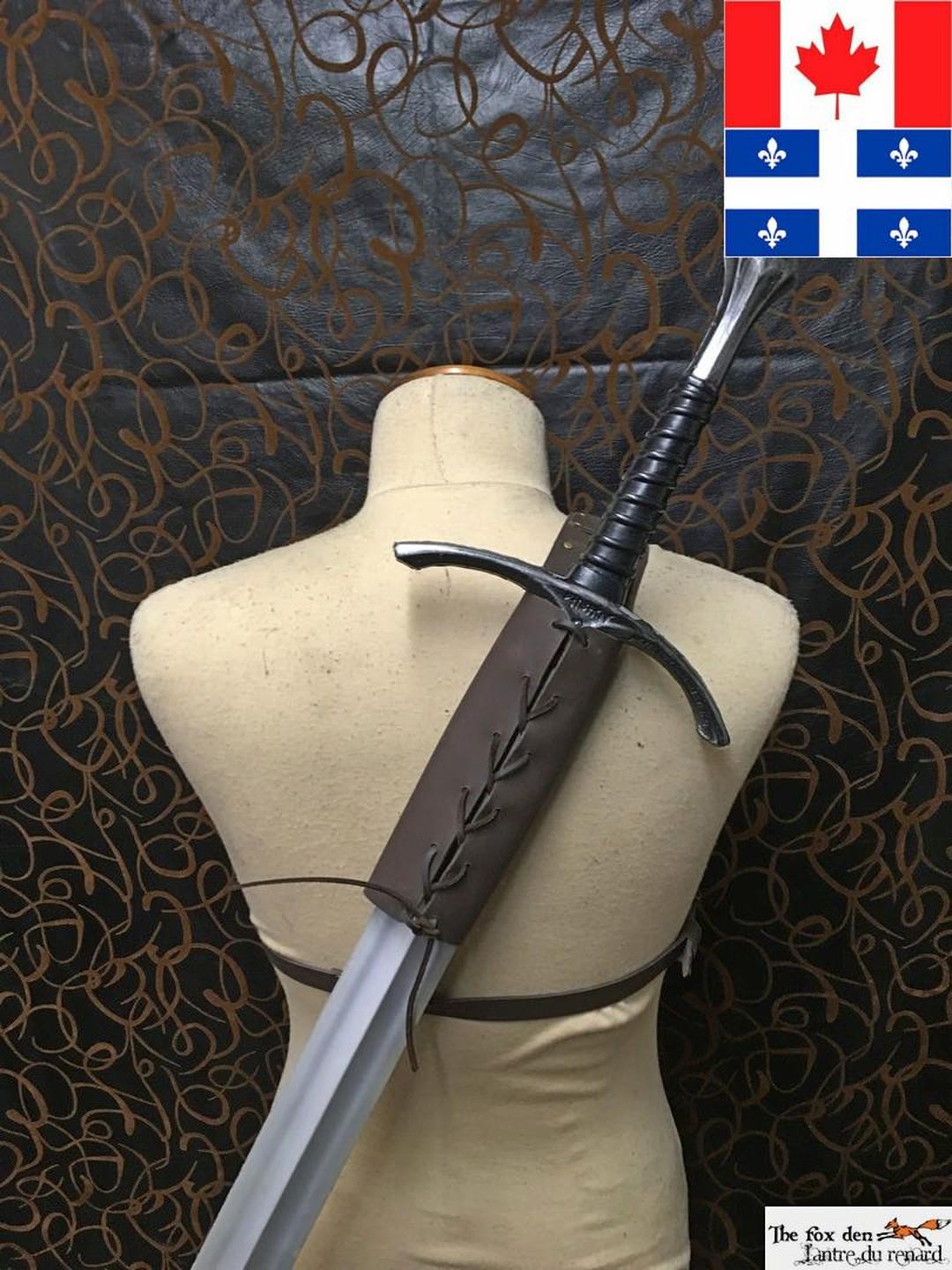 Leather Back Scabbard for Latex Sword for Reenactment, High Quality ...