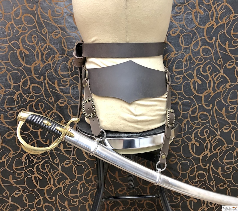 Cavalry Saber Sword Double Leather Belt Luxury Version With - Etsy
