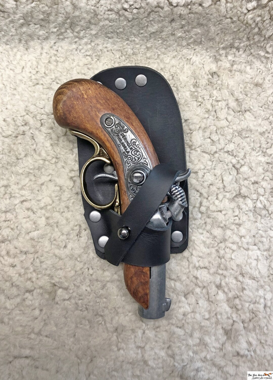 Mini Flintlock Leather Belt Holster, Perfect for Your Pirate Costume ...