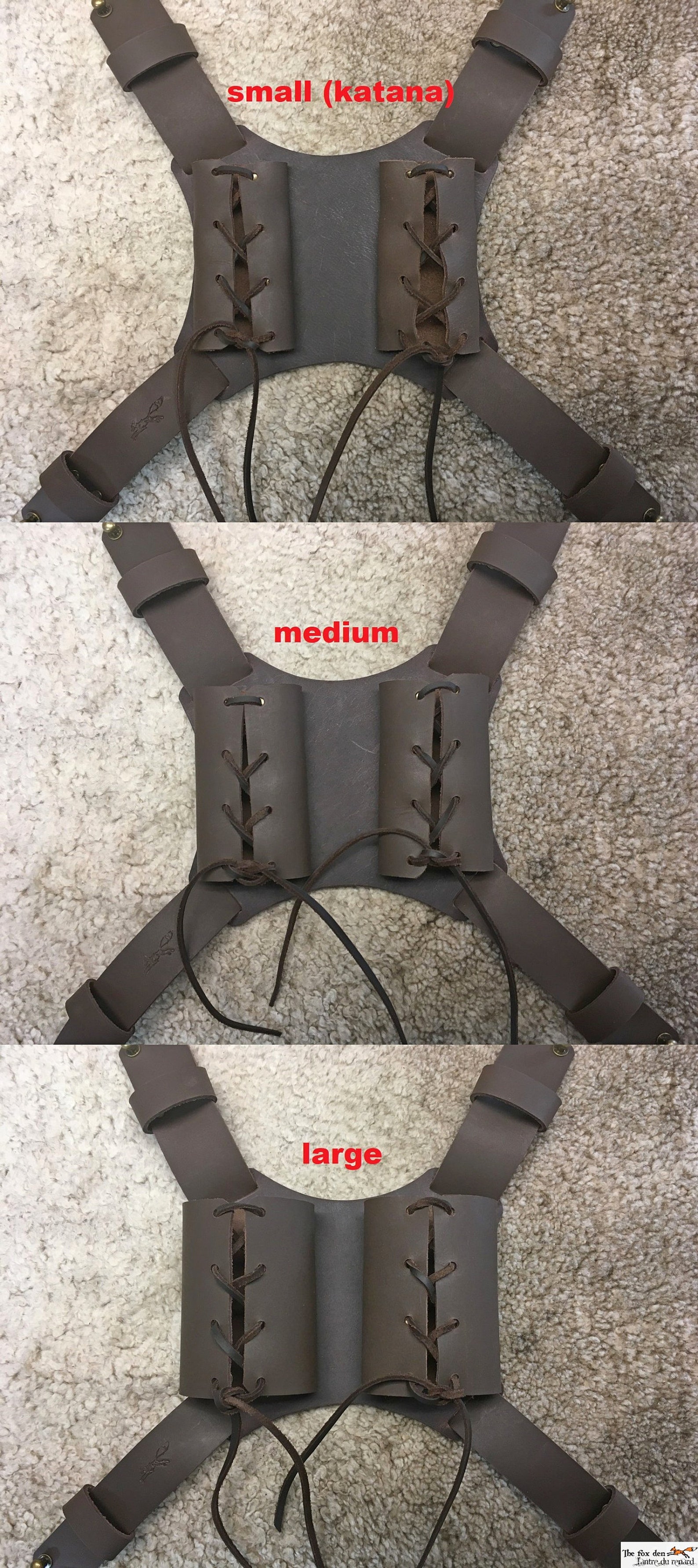 Vertical Double Leather Back Scabbard With Captain America Style Straps ...