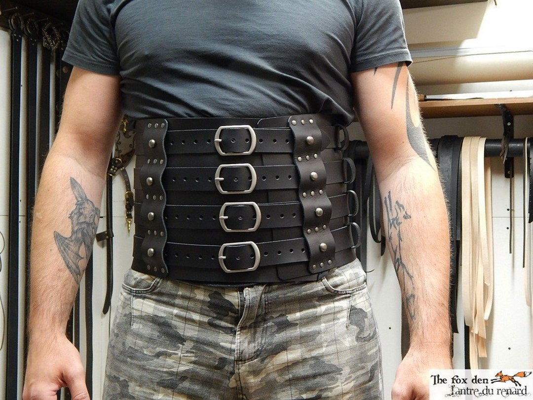 Gladiator/barbarian/viking Heavy Belt With 4 Removable Belt. Brown or ...