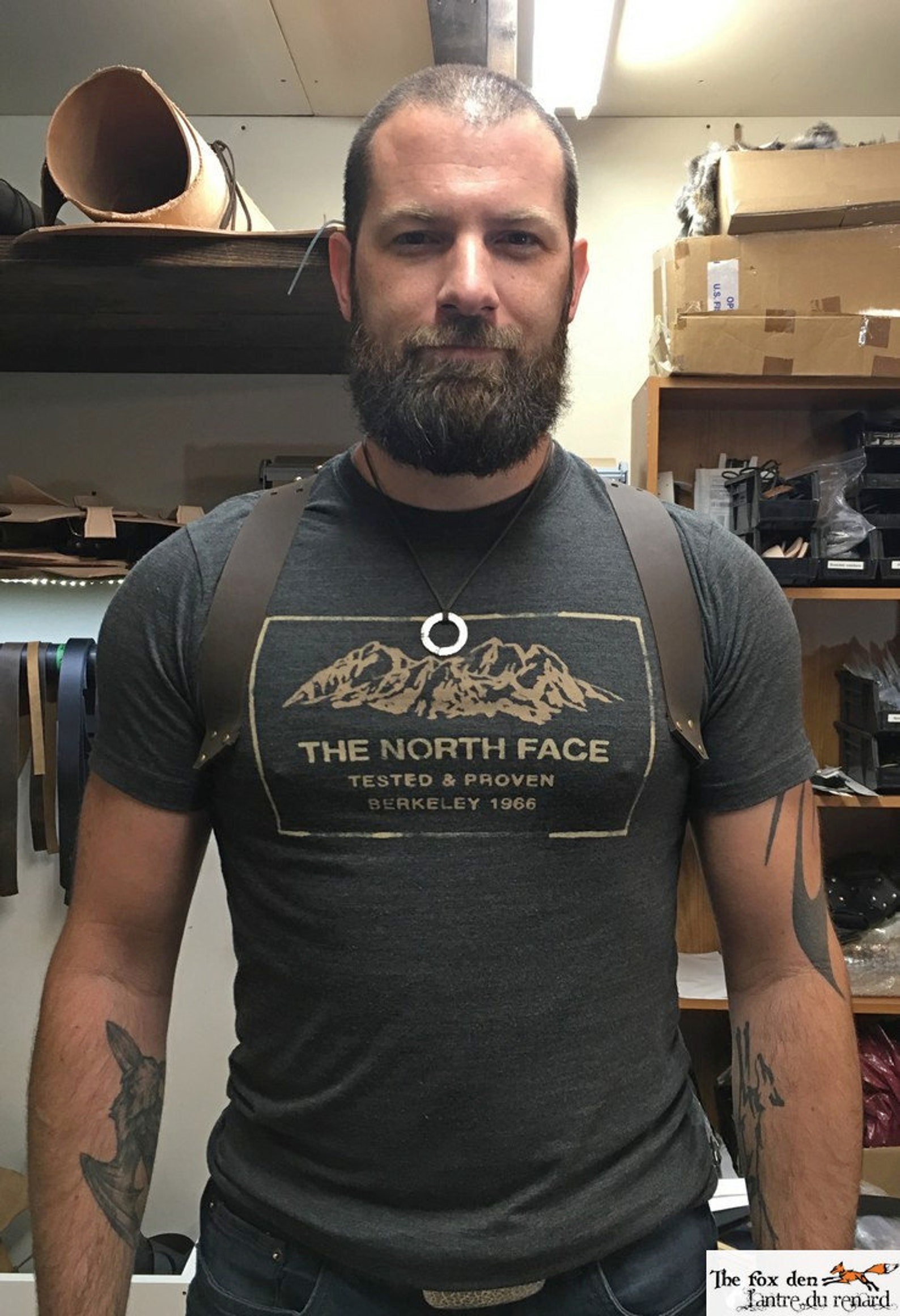 Vertical Double Leather Back Scabbard With Captain America Style Straps ...