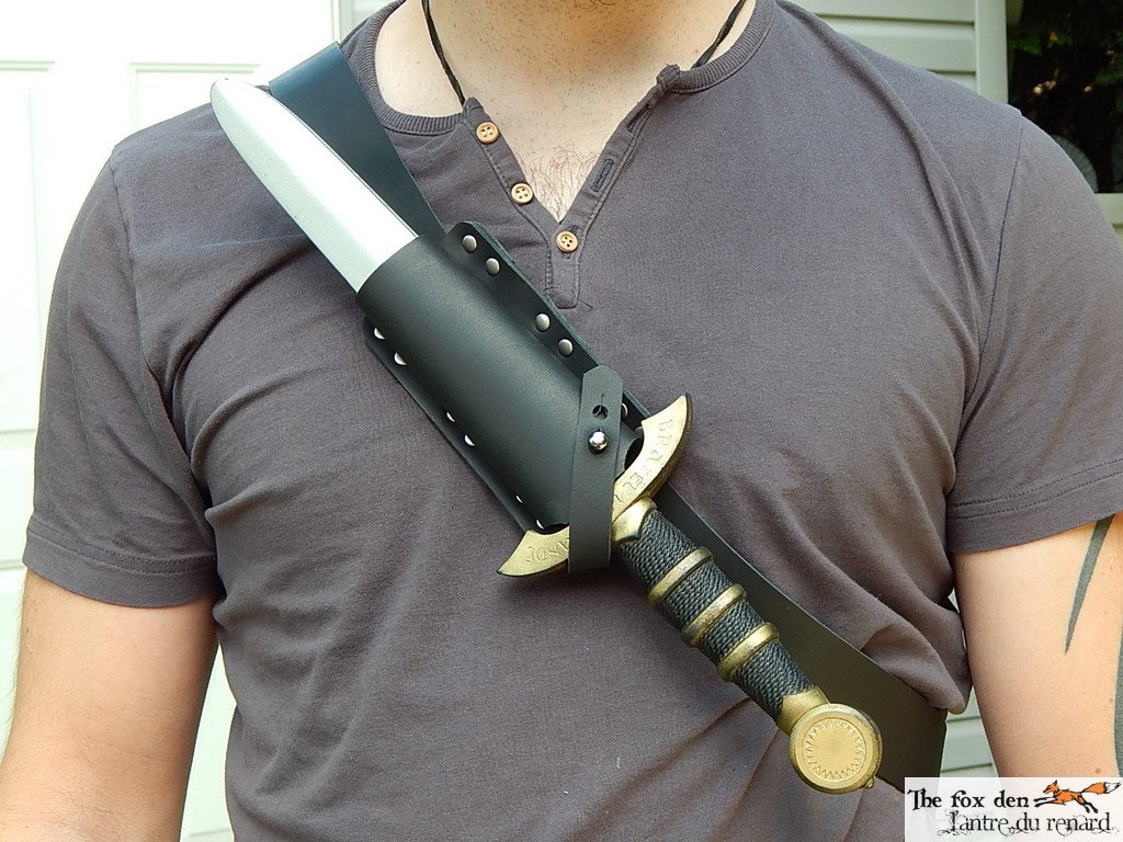 Latex Dagger Leather Sheath, Can Be Wear on a Belt and on a Baldric ...