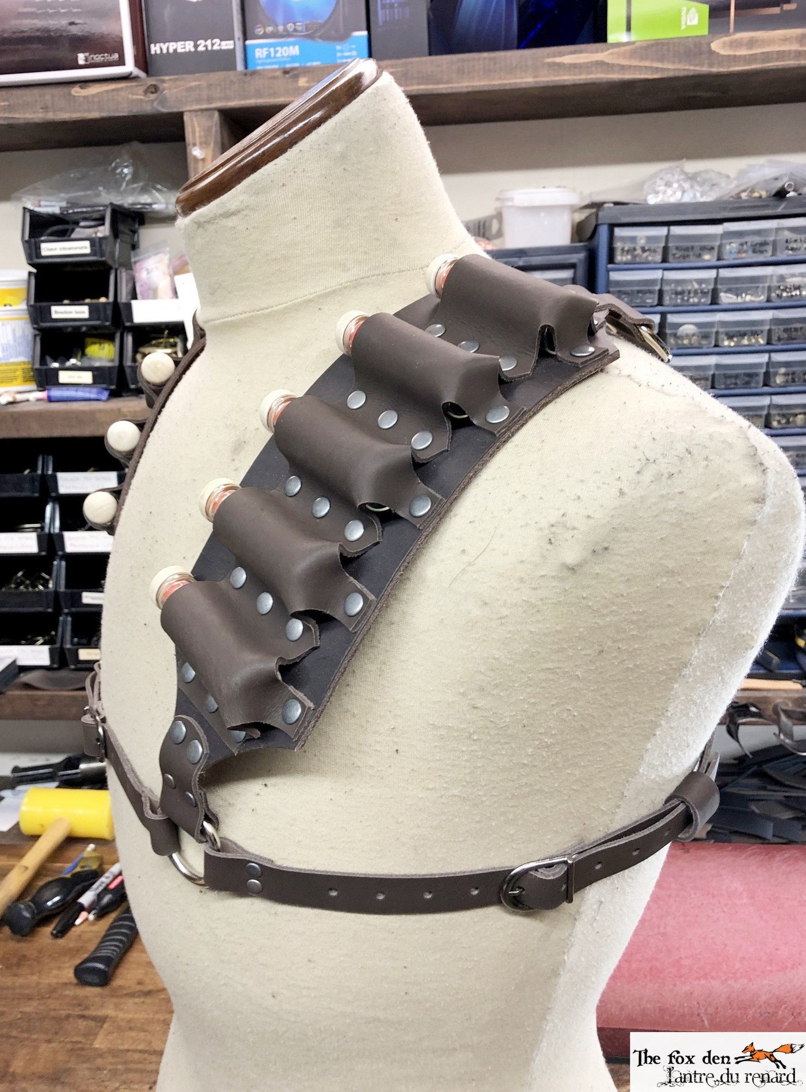 Leather Double Shoulder Vial Kit for Your Tactical Medieval Costume ...