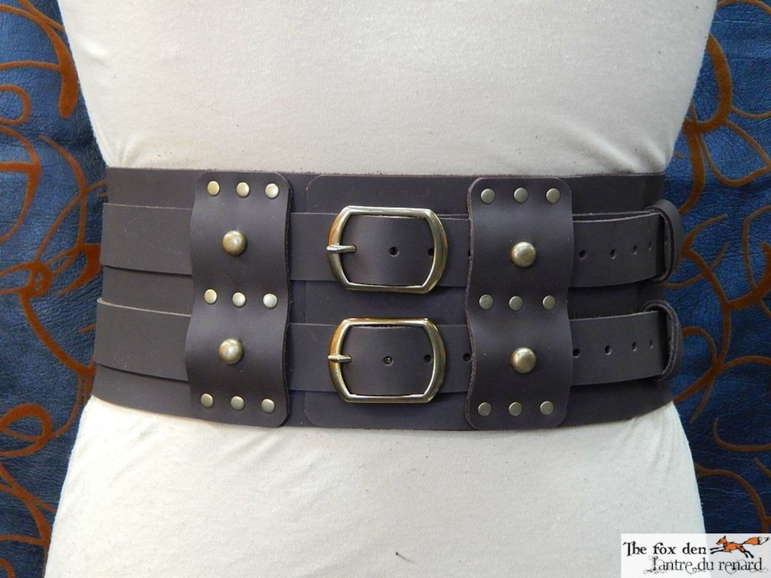 Gladiator/barbarian/viking Heavy Double Belt With Removable Belt Brown ...