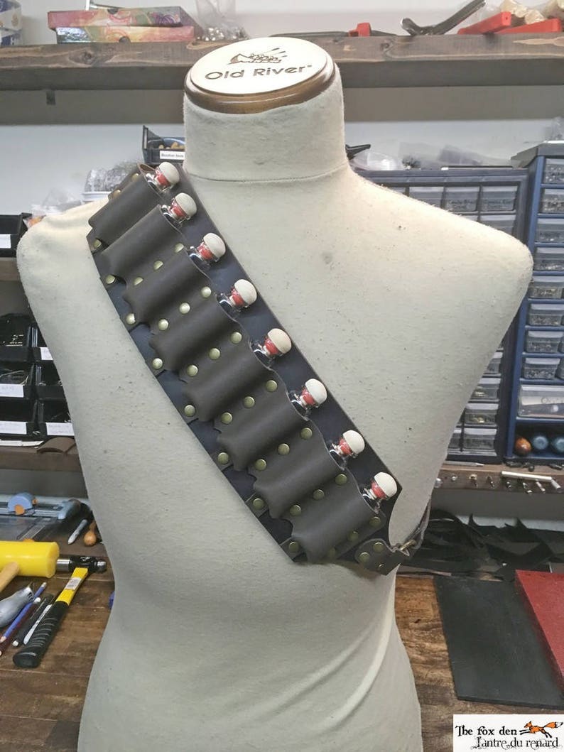 Leather Shoulder Strap Vial Kit, Can Also Be Worn as a Belt. SCA, LARP ...