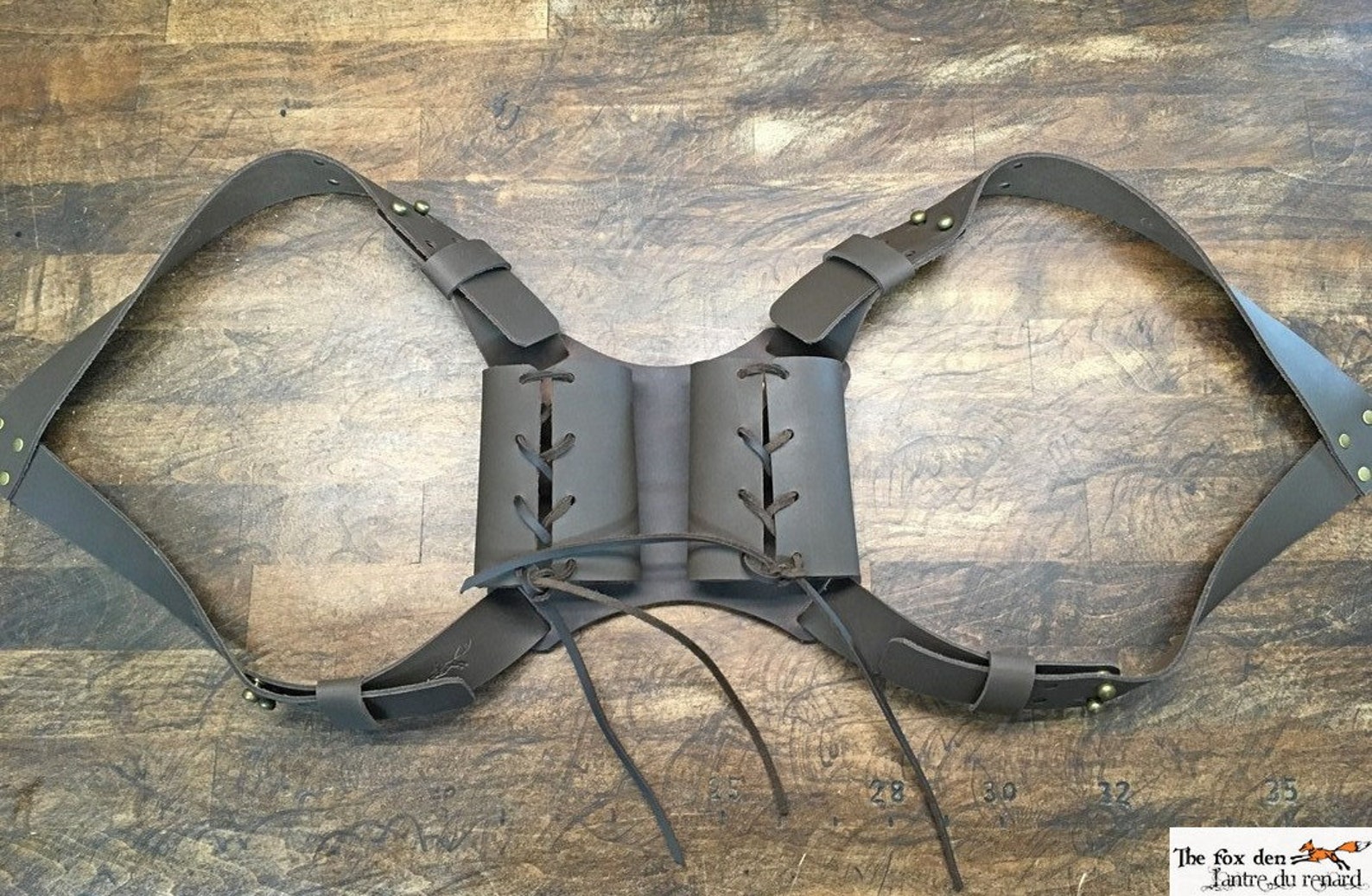 Vertical Double Leather Back Scabbard With Captain America Style Straps ...